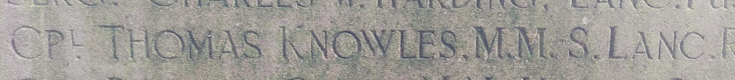 31428 Corporal Thomas KNOWLES